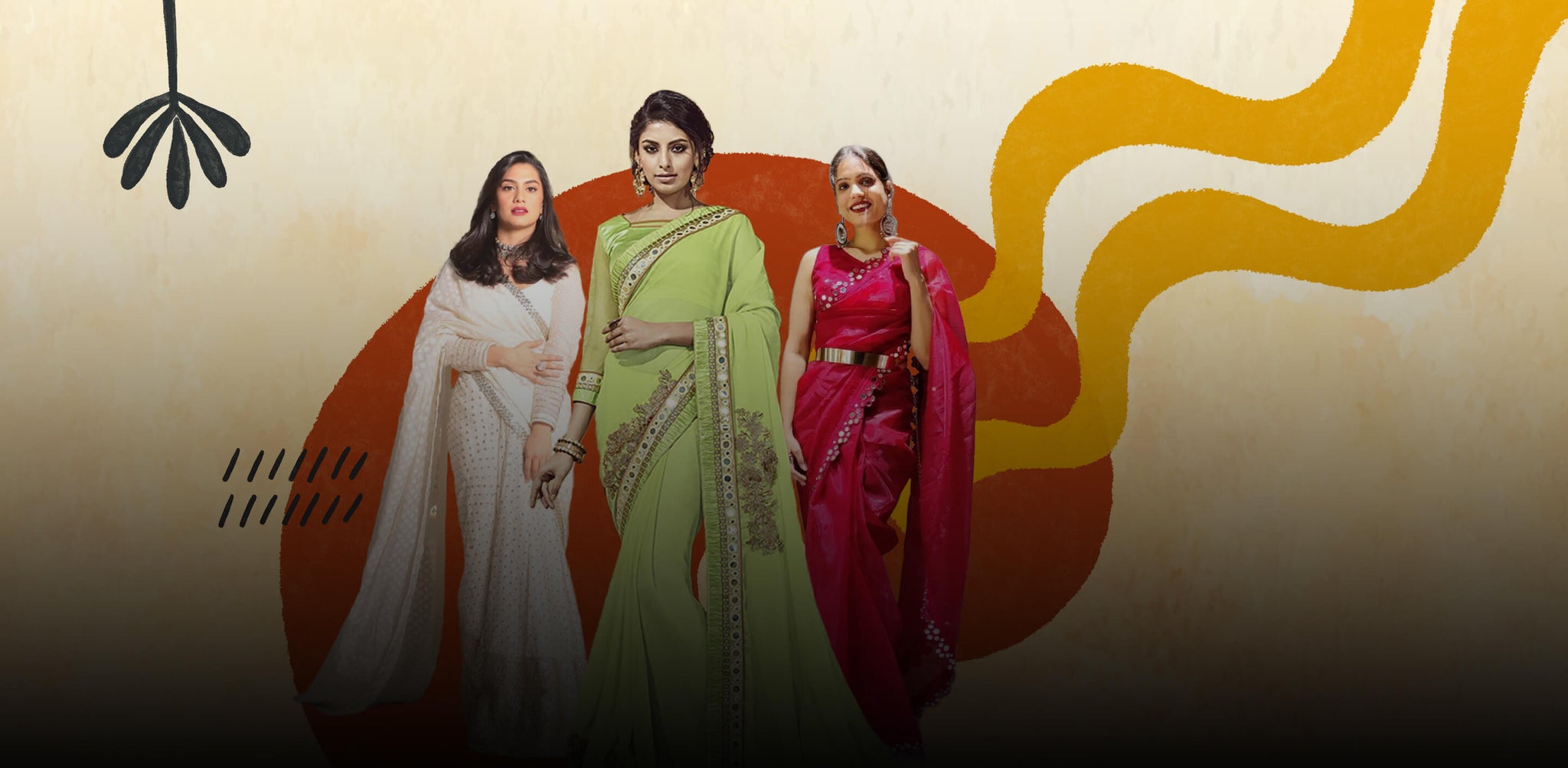 Get Your Pre- Wedding Look With These Mirror Work Sarees