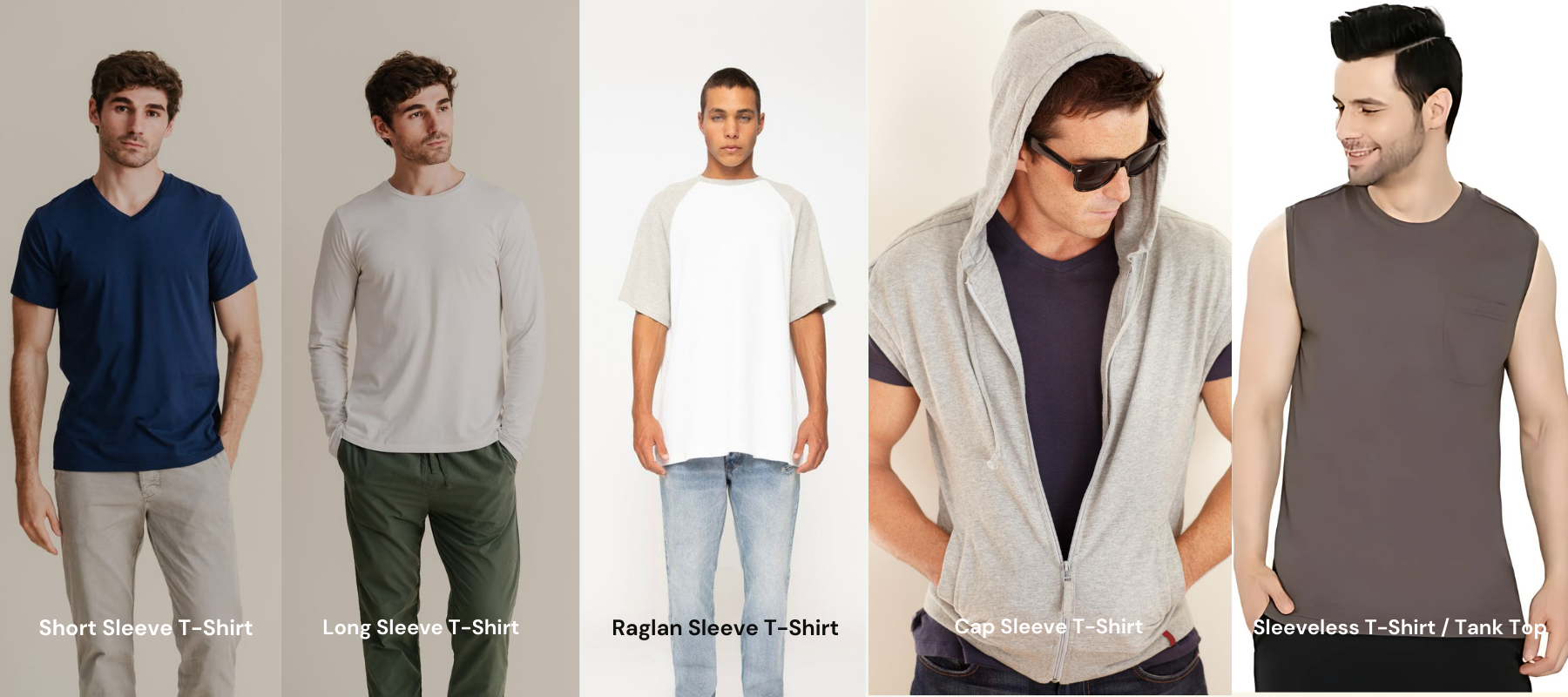 Men's T-Shirt Sleeve Styles - Comfort & Style Guide for Every Type