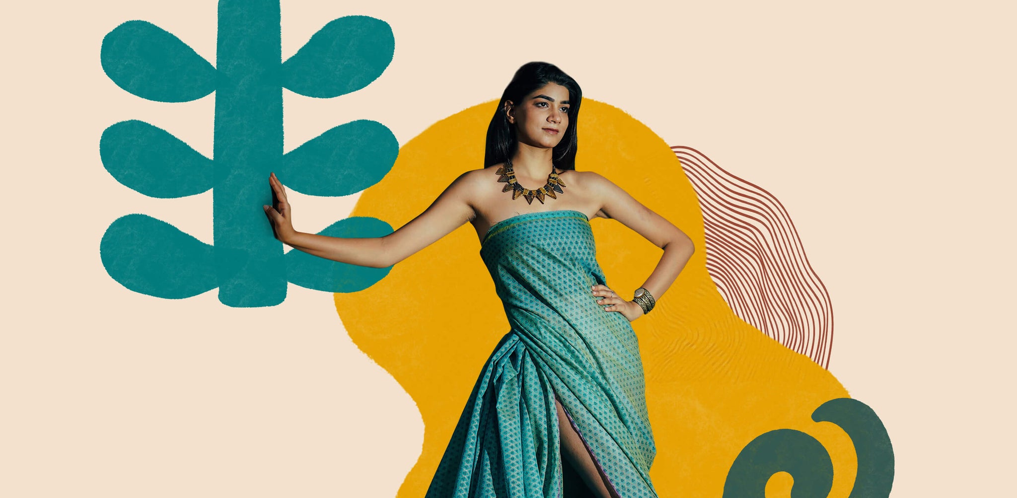 Chanderi Fabric - Buy Screen Printed Chanderi Fabrics Online | Fabriclore