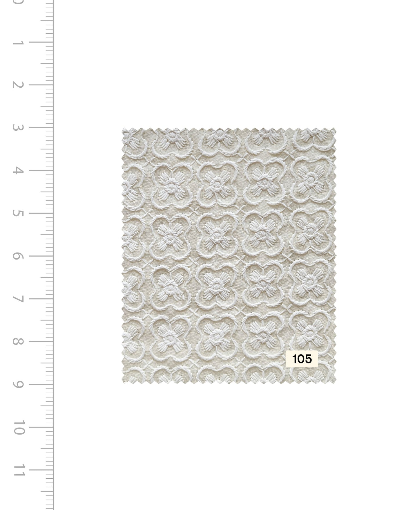 Buy Schiffli Blended Cotton Embroidery Fabric (Bleached) Online at ...