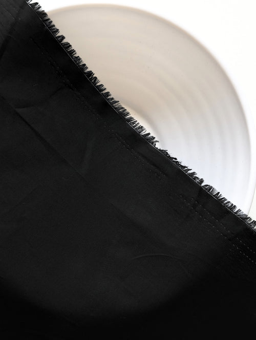 Buy Black Dyed 40s Cotton Poplin Bio Finish Fabric 57" Online