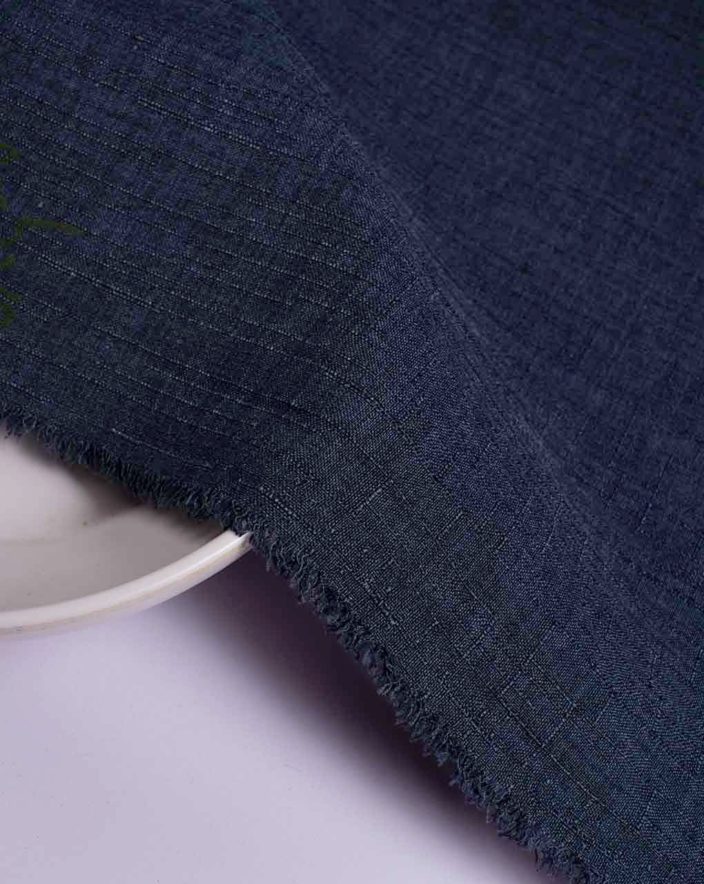 Buy Blue Poly Double Sided Slub Mill Dyed Fabric Online at Wholesale Price.