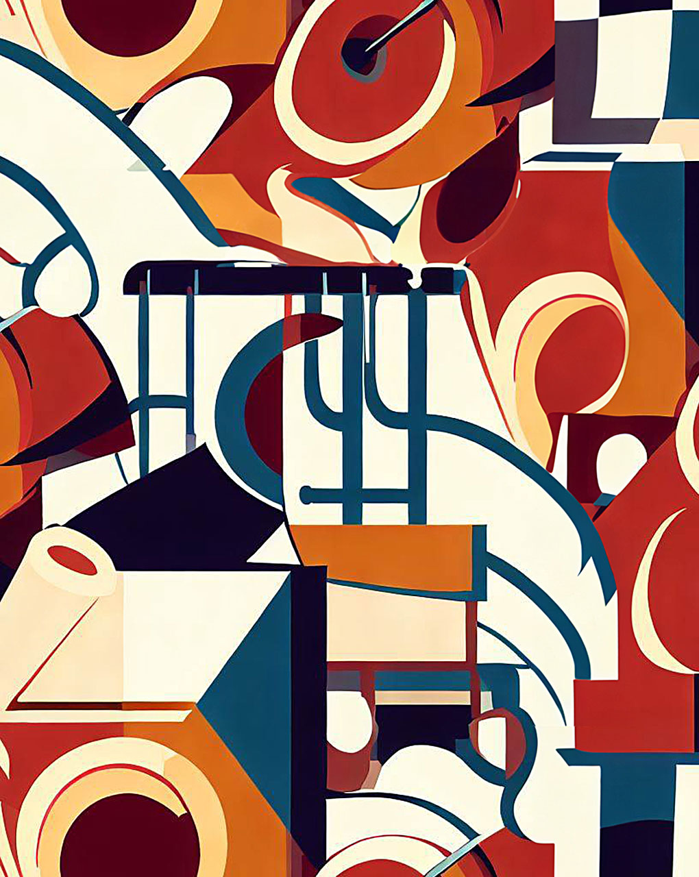 Modern Geometric Digital Print