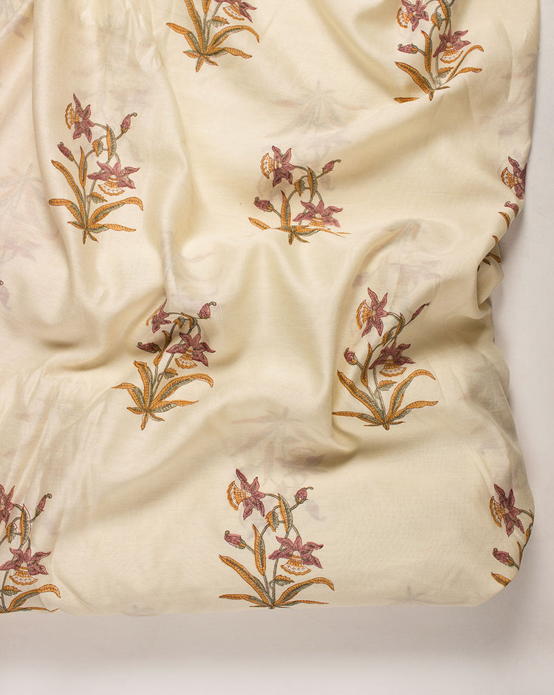 Chanderi Fabric - Buy Screen Printed Chanderi Fabrics Online | Fabriclore