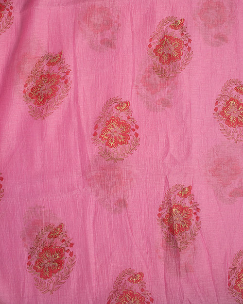 Chanderi Fabric - Buy Screen Printed Chanderi Fabrics Online | Fabriclore