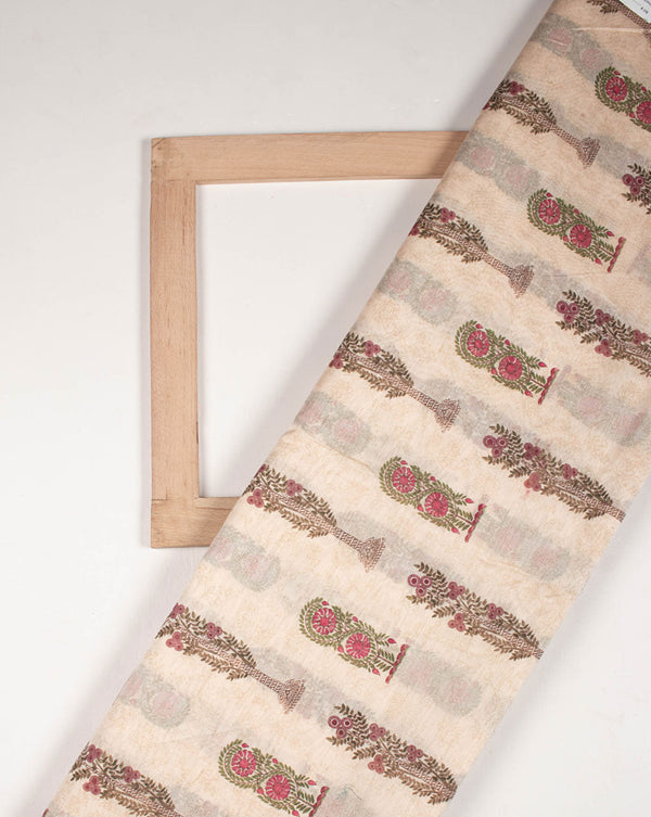 Chanderi Fabric - Buy Screen Printed Chanderi Fabrics Online ...